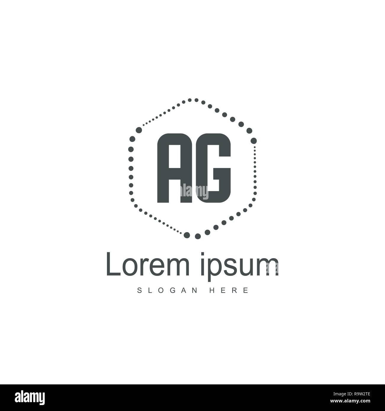 Initial Letter AG Logo Template Vector Design Stock Vector Image & Art - Alamy