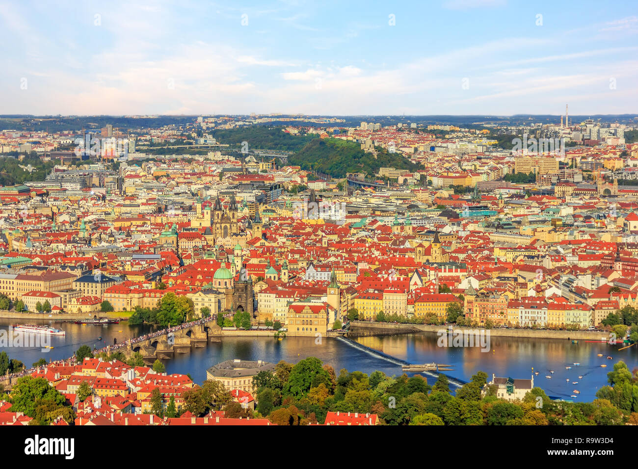 Beautiful panoramic aerial view prague hi-res stock photography and ...