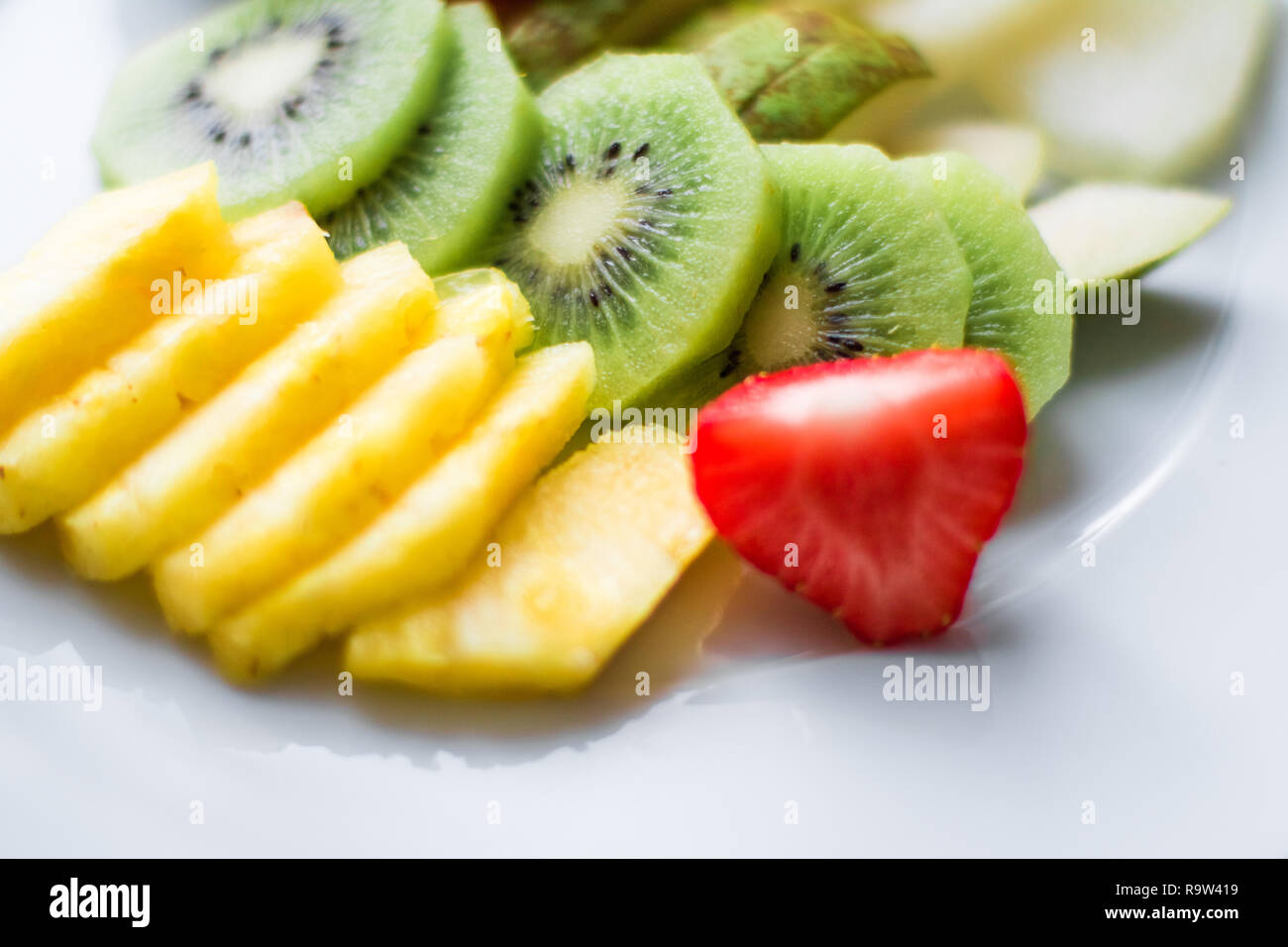 fruit plate served - fresh fruits and healthy eating styled concept ...