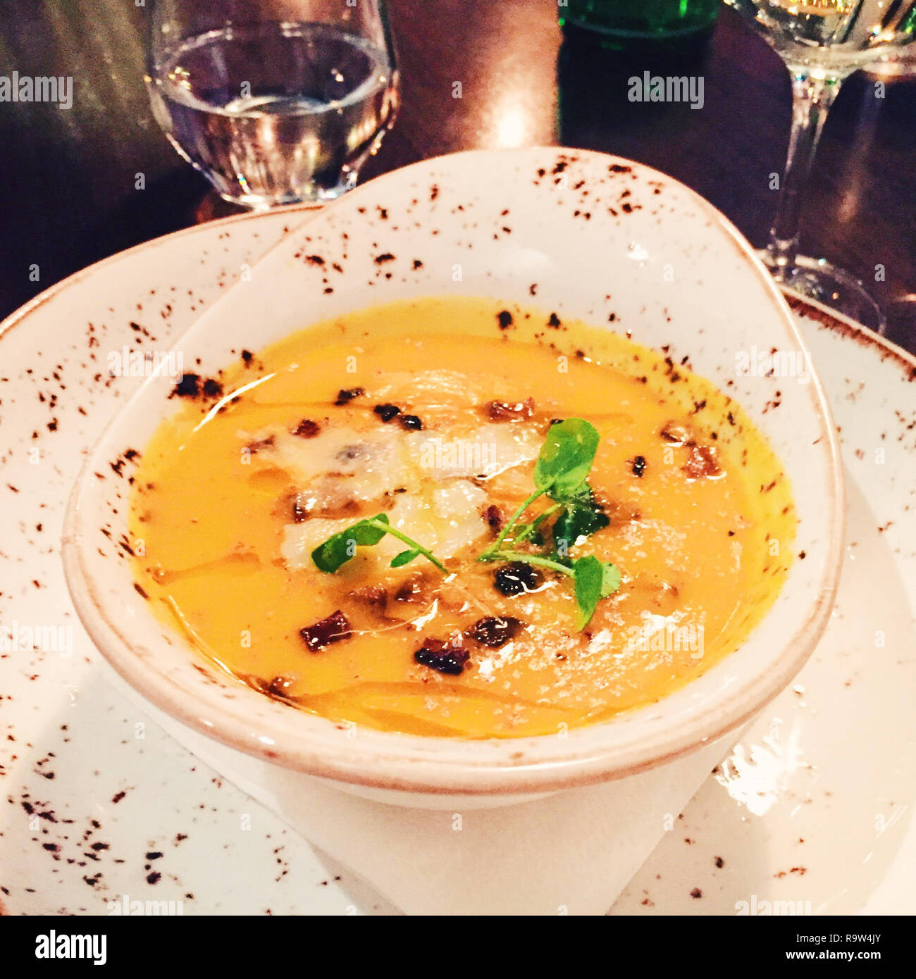 delicious soup - eating out and healthy recipes styled concept, elegant ...