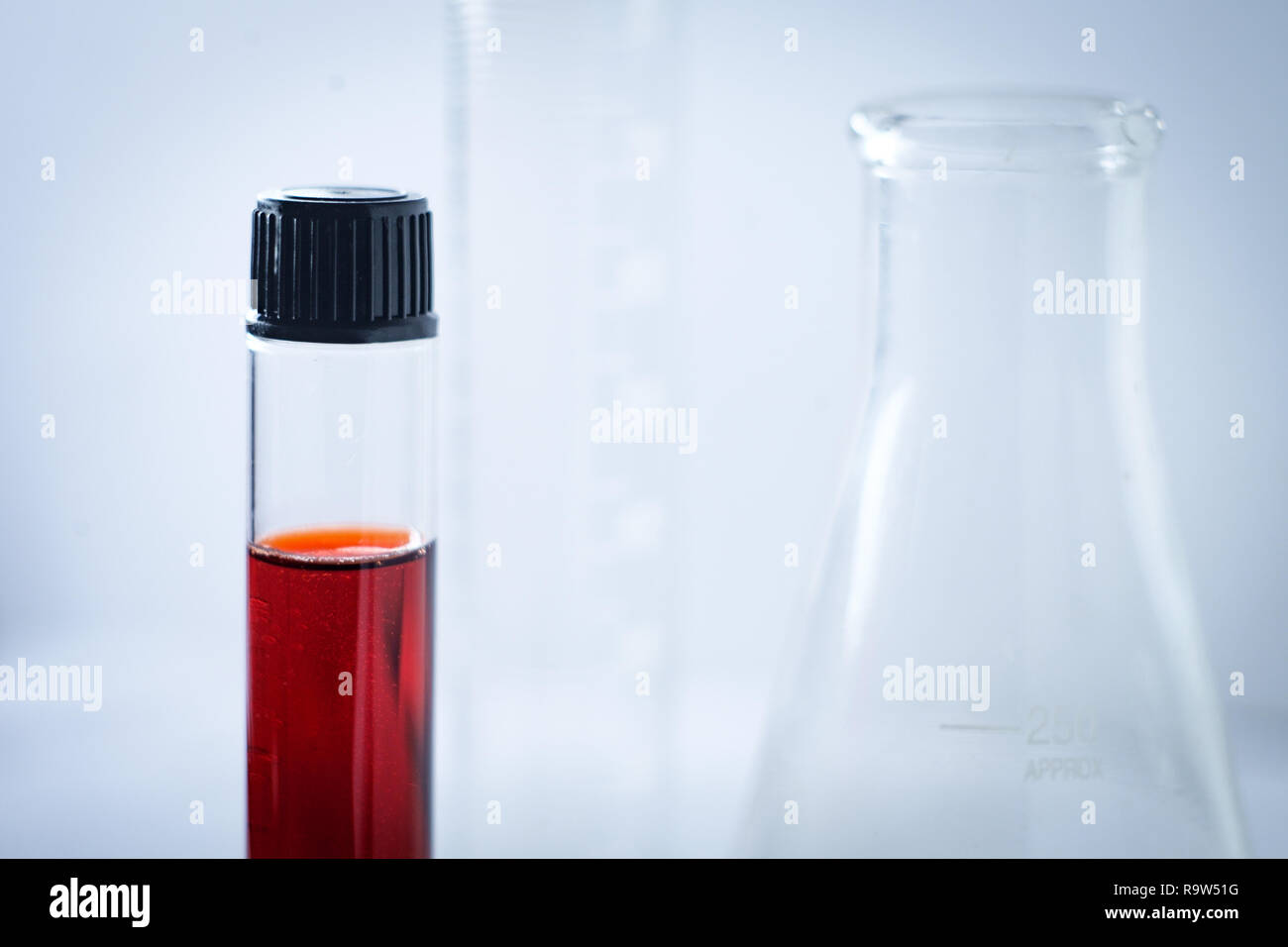 Medical test tube with blood sample for laboratory medical testing ...