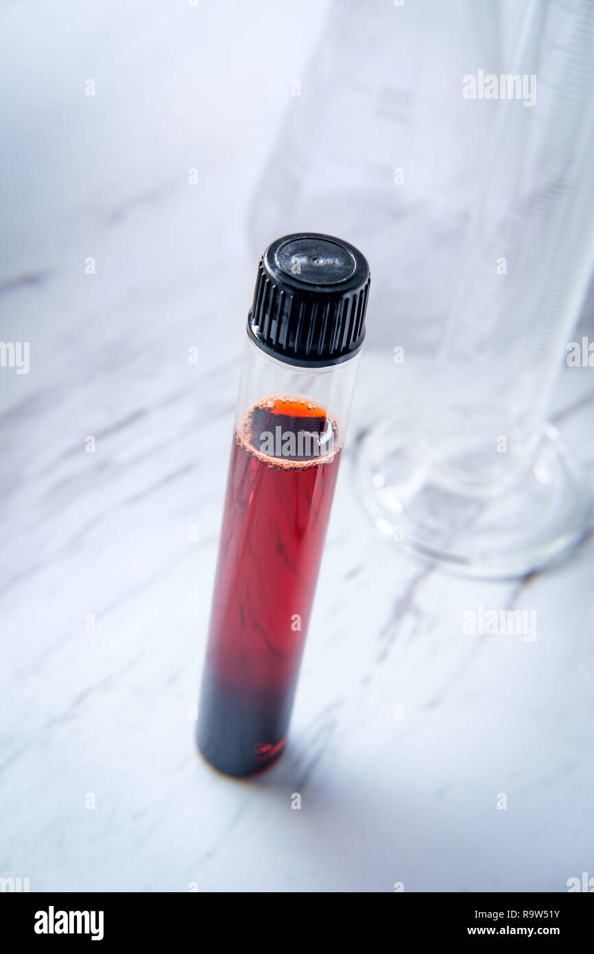 Medical test tube with blood sample for laboratory medical testing ...