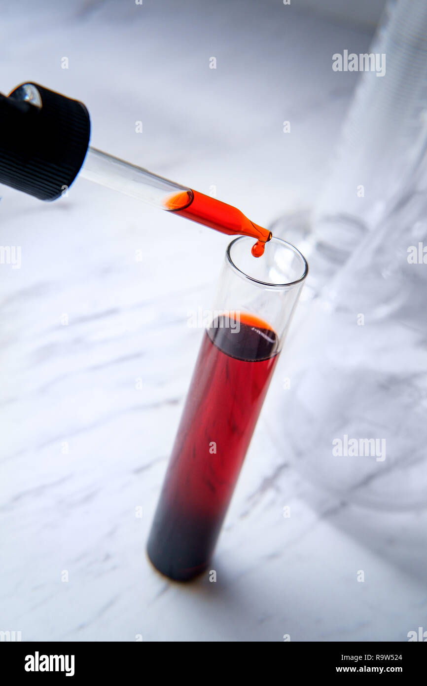 Medical test tube with blood sample for laboratory medical testing ...