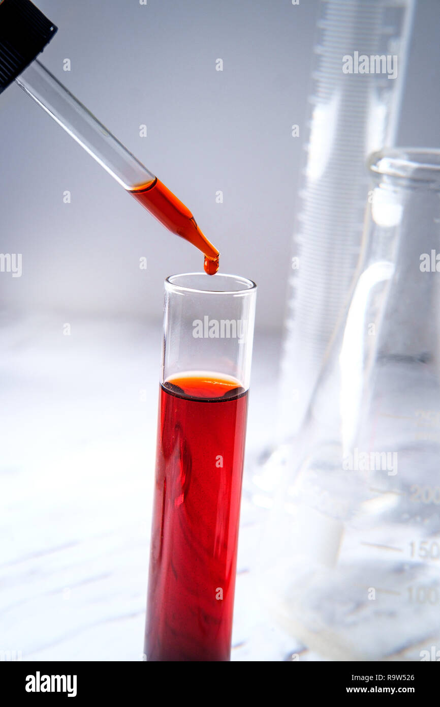 Medical test tube with blood sample for laboratory medical testing ...