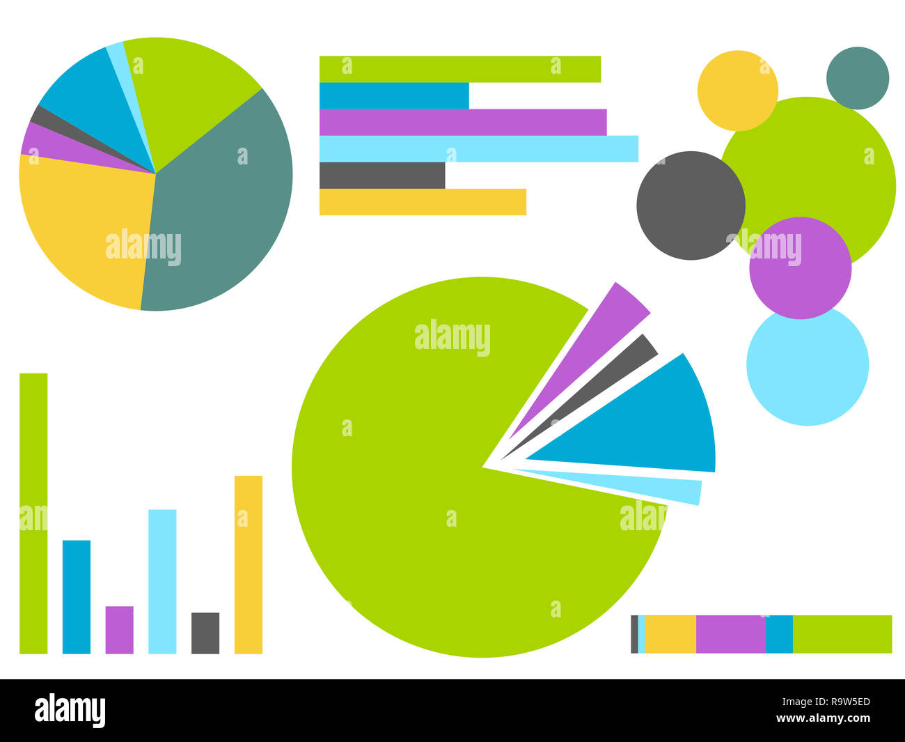 Collection graph and chart report isolated Stock Photo - Alamy