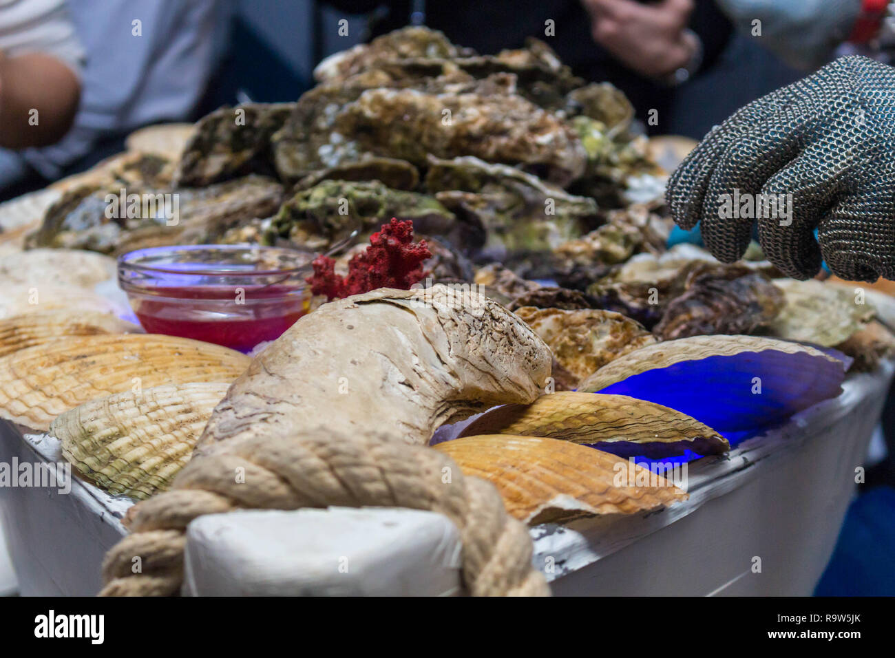 Oysters in shells hi-res stock photography and images - Alamy