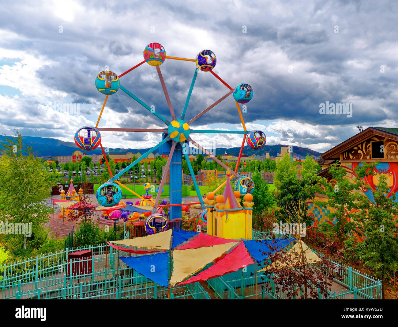 Ferris wheel at funfair Stock Photo - Alamy
