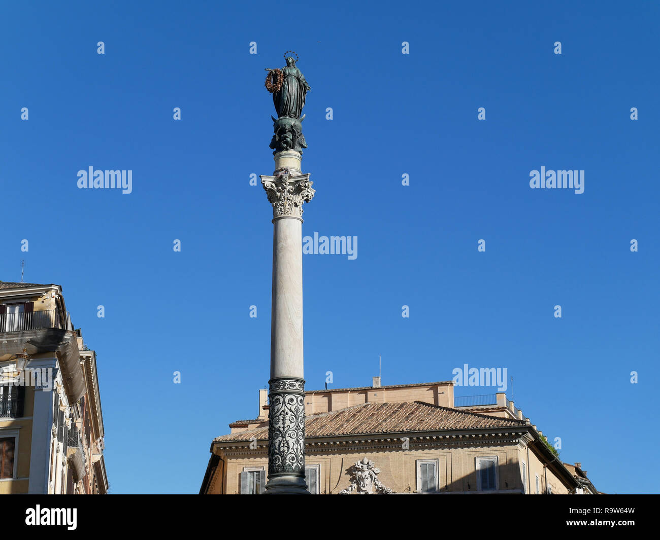 The Column of the Immaculate Conception Rome Italy Stock Photo - Alamy