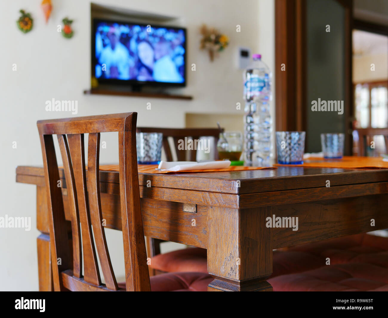 Table set for lunch Stock Photo - Alamy