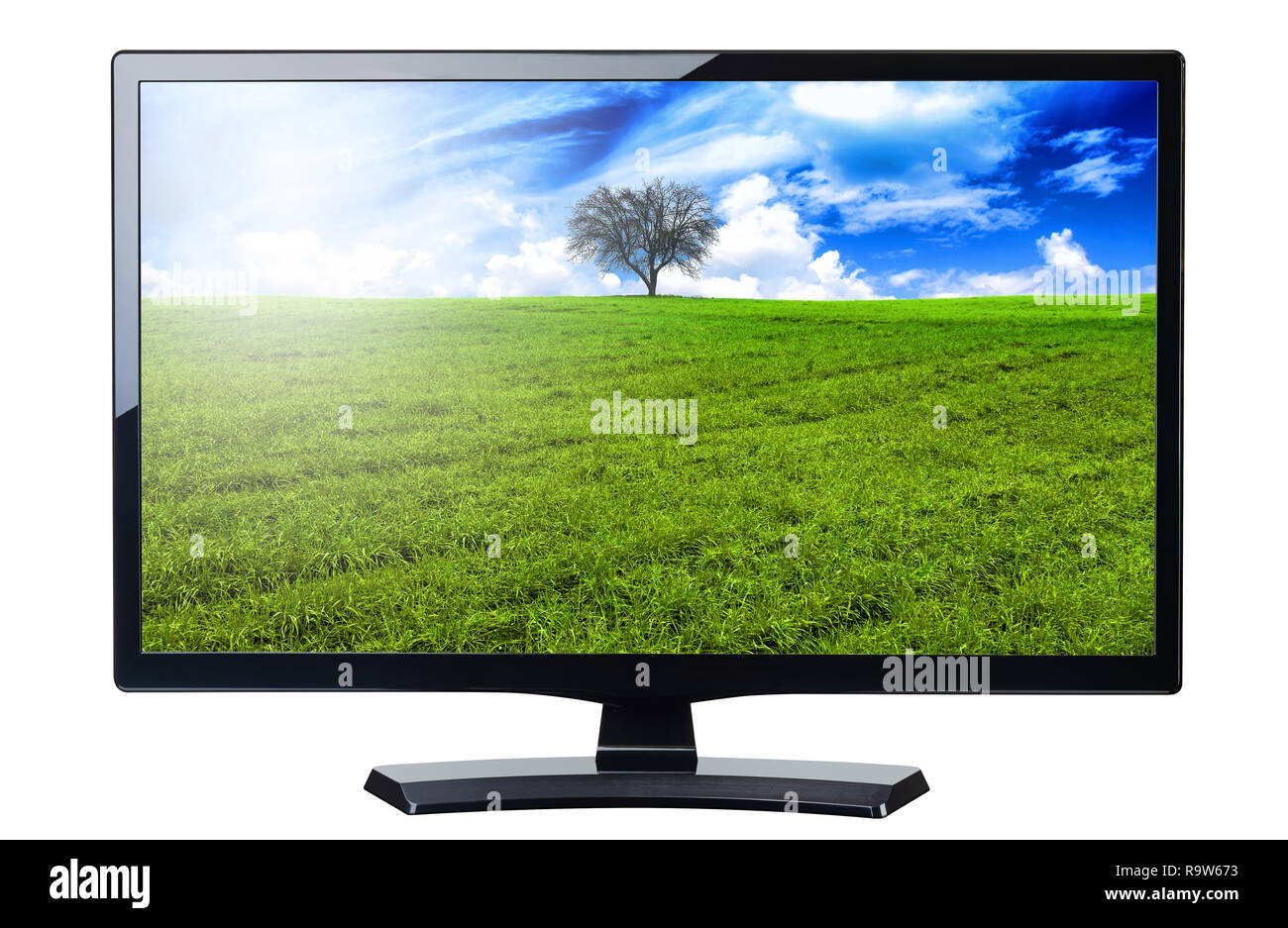 screen monitor tv isolated on white Stock Photo - Alamy