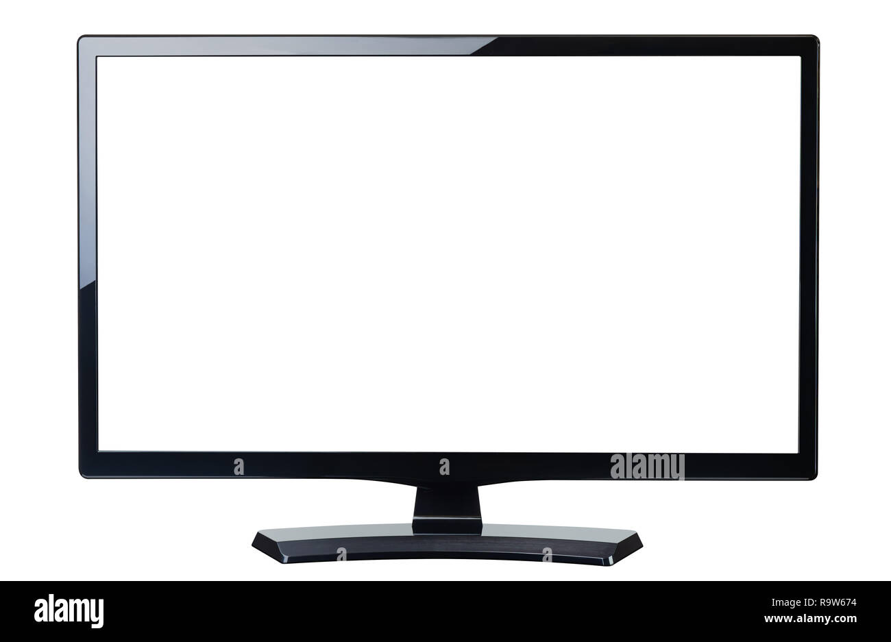 blank screen monitor tv isolated on white Stock Photo - Alamy