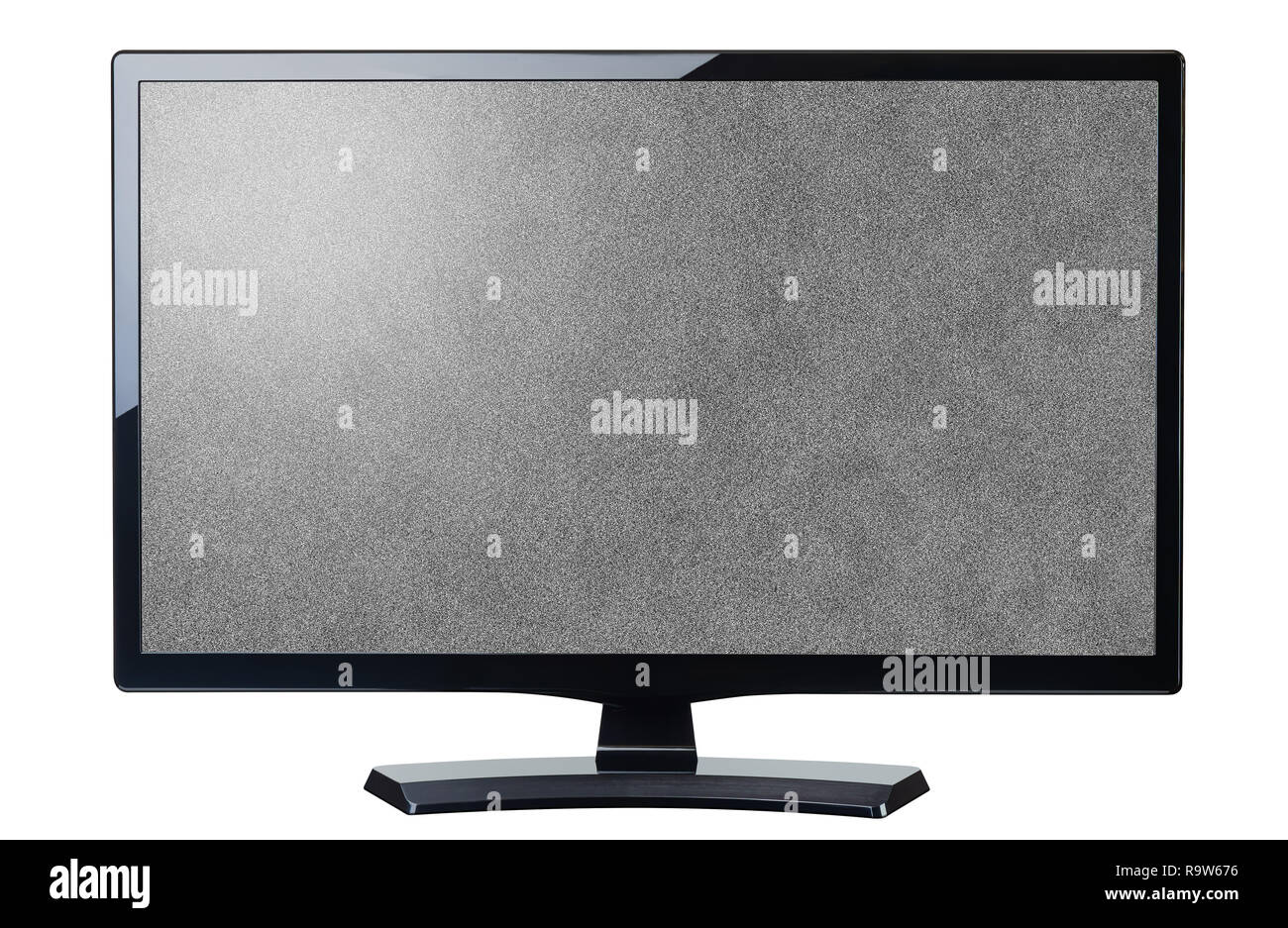 screen monitor tv noisy video grain isolated on white Stock Photo - Alamy