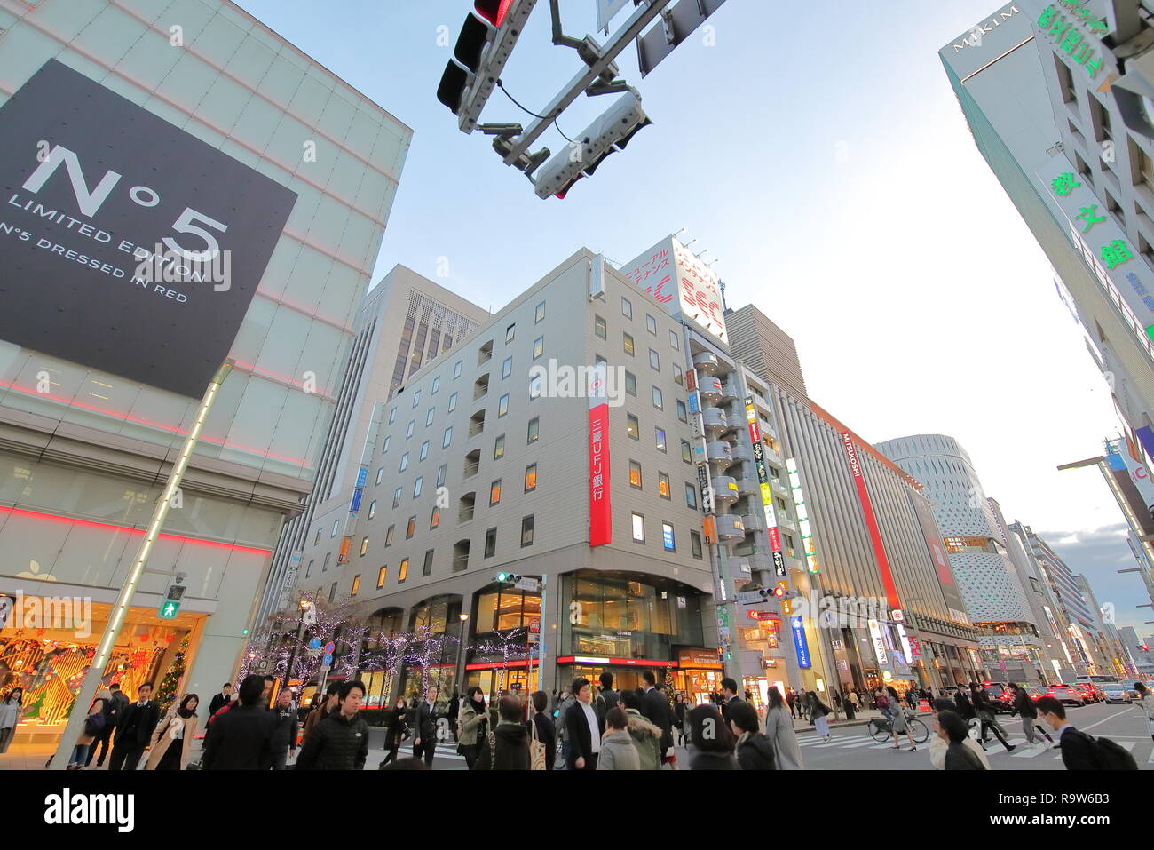 People visit Ginza shopping street in Ginza Tokyo Japan Stock Photo - Alamy