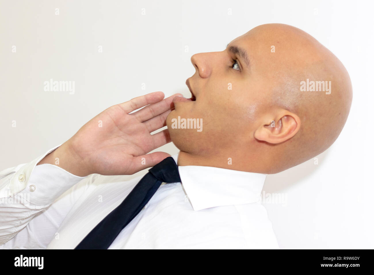 Bald man face shocked hi-res stock photography and images - Alamy