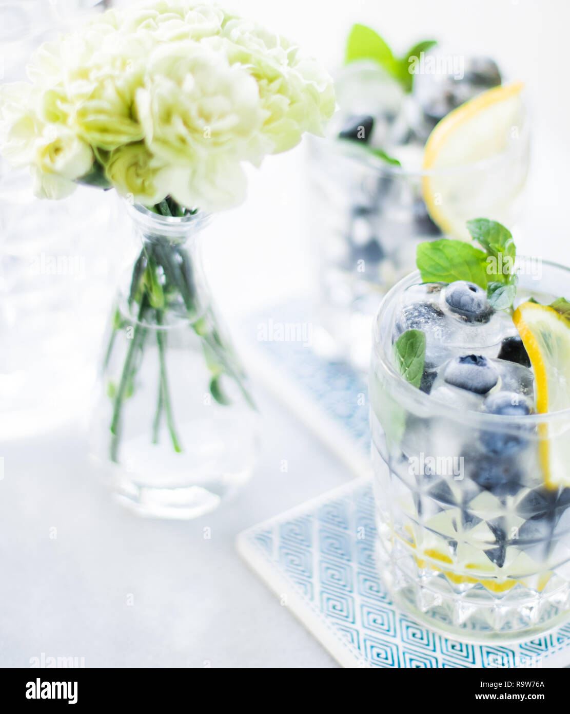 drinks, cocktails and celebration styled concept - home party decor ...