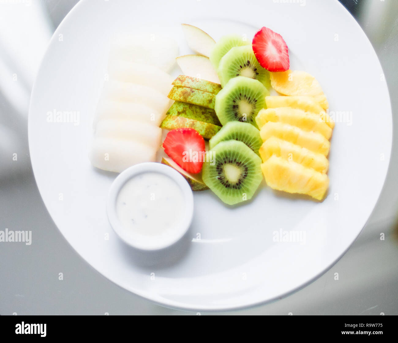 fruit plate served - fresh fruits and healthy eating styled concept ...