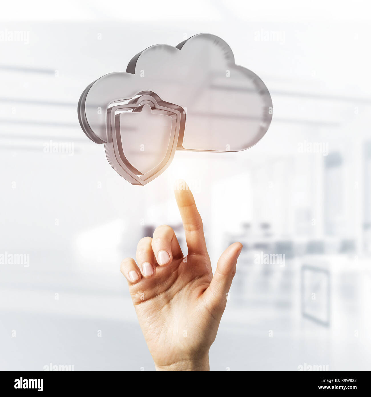 Computer and internet security concept presented by icon cloud Stock ...