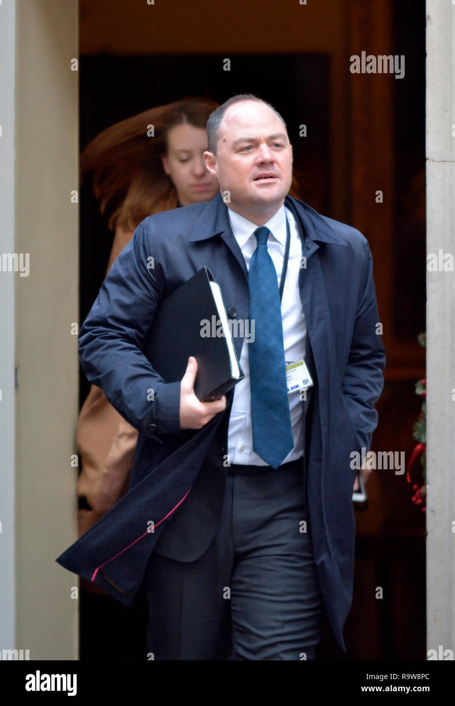 James Slack - official spokesman for 10 Downing Street - leaving no. 10 ...