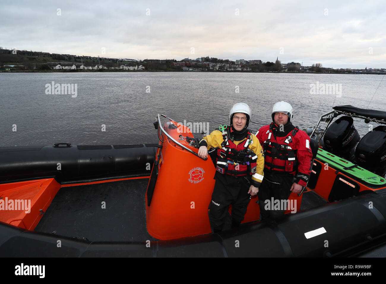 Foyle search and rescue volunteers pat carlin left hi-res stock ...