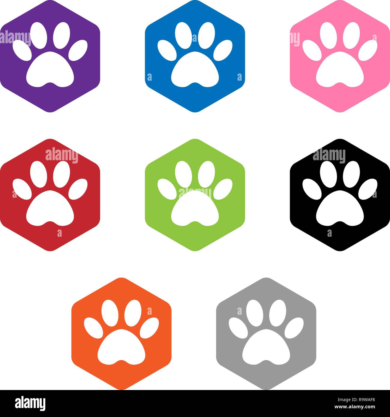 Paw Vector Vectors High Resolution Stock Photography and Images - Alamy