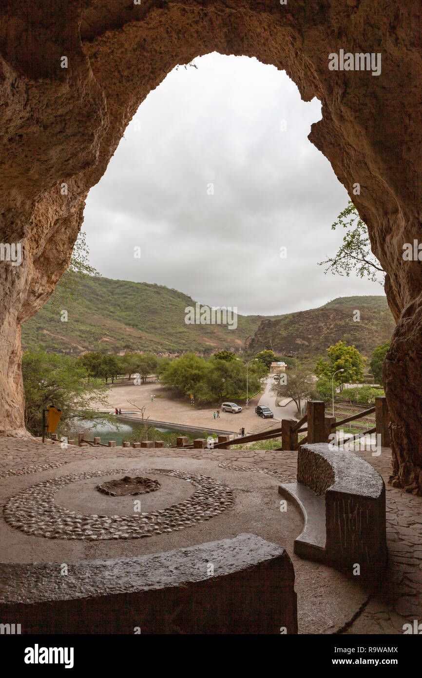 Cave near Salalah, Dhofar Province, Oman, during Khareef monsoon season ...