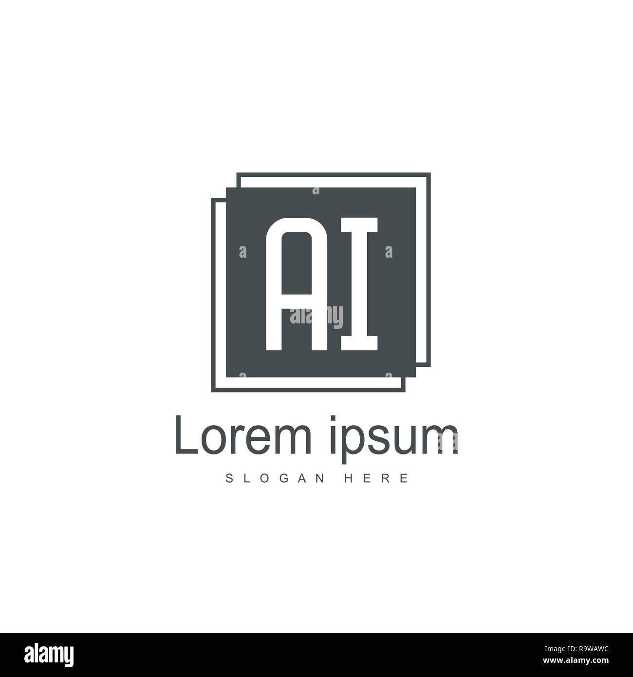 Initial Letter AI Logo Template Vector Design Stock Vector Image & Art ...