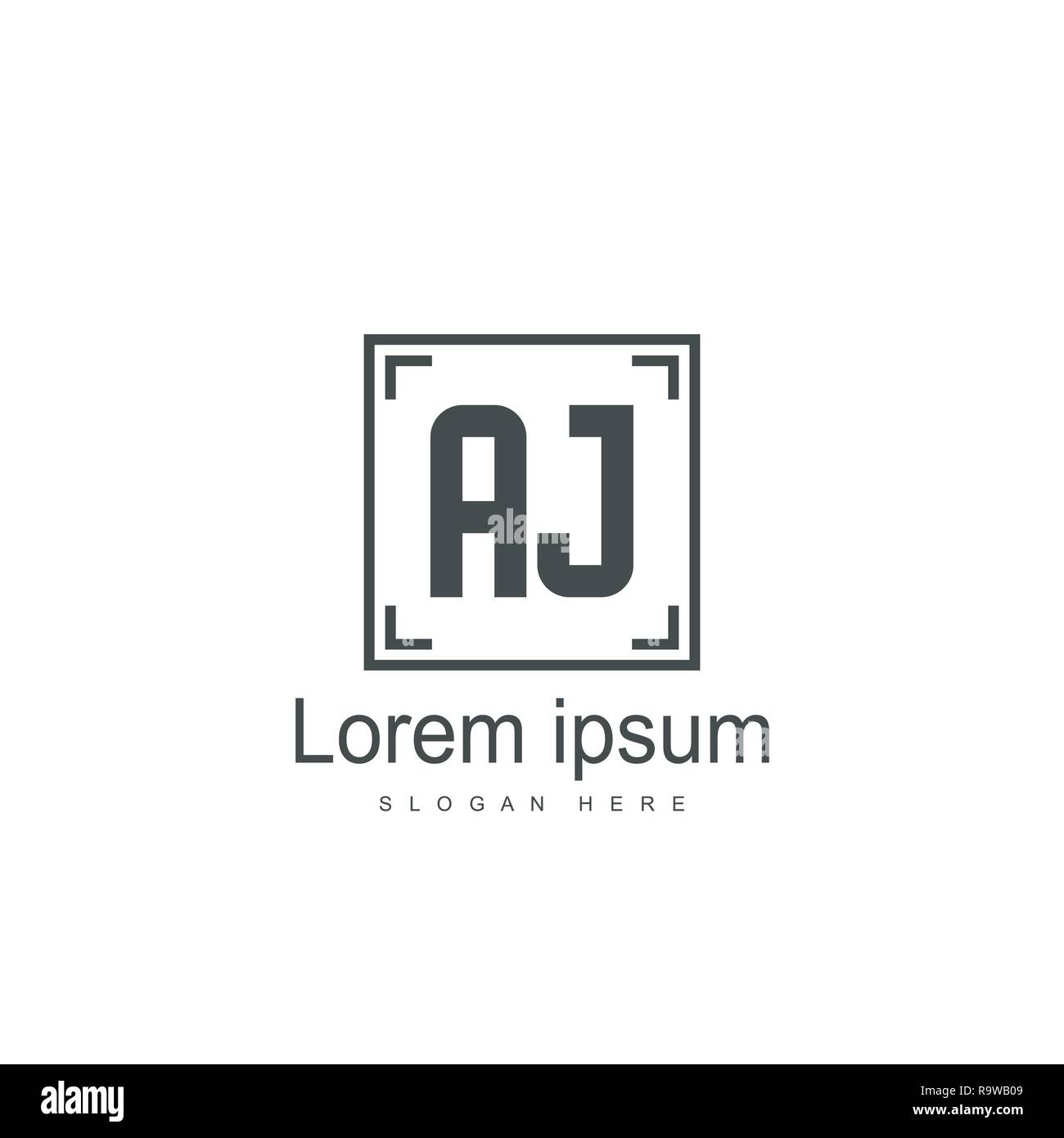 Initial Letter AJ Logo Template Vector Design Stock Vector Image & Art ...