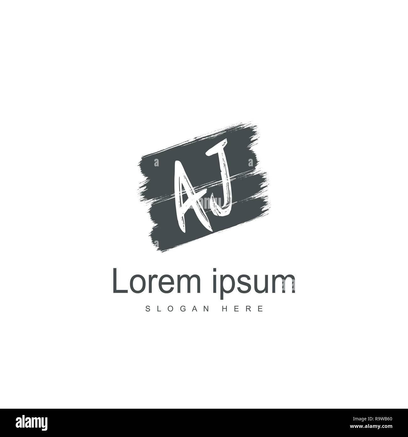 Initial Letter AJ Logo Template Vector Design Stock Vector Image & Art ...