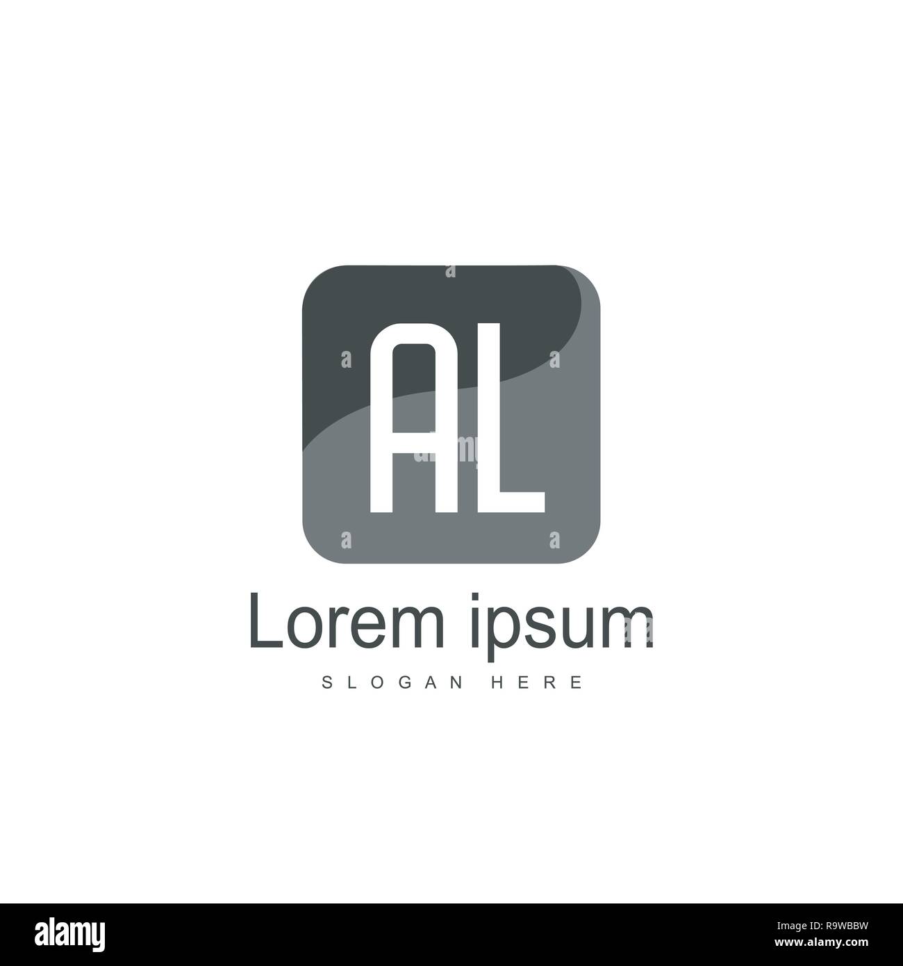 Initial Letter AL Logo Template Vector Design Stock Vector Image & Art ...