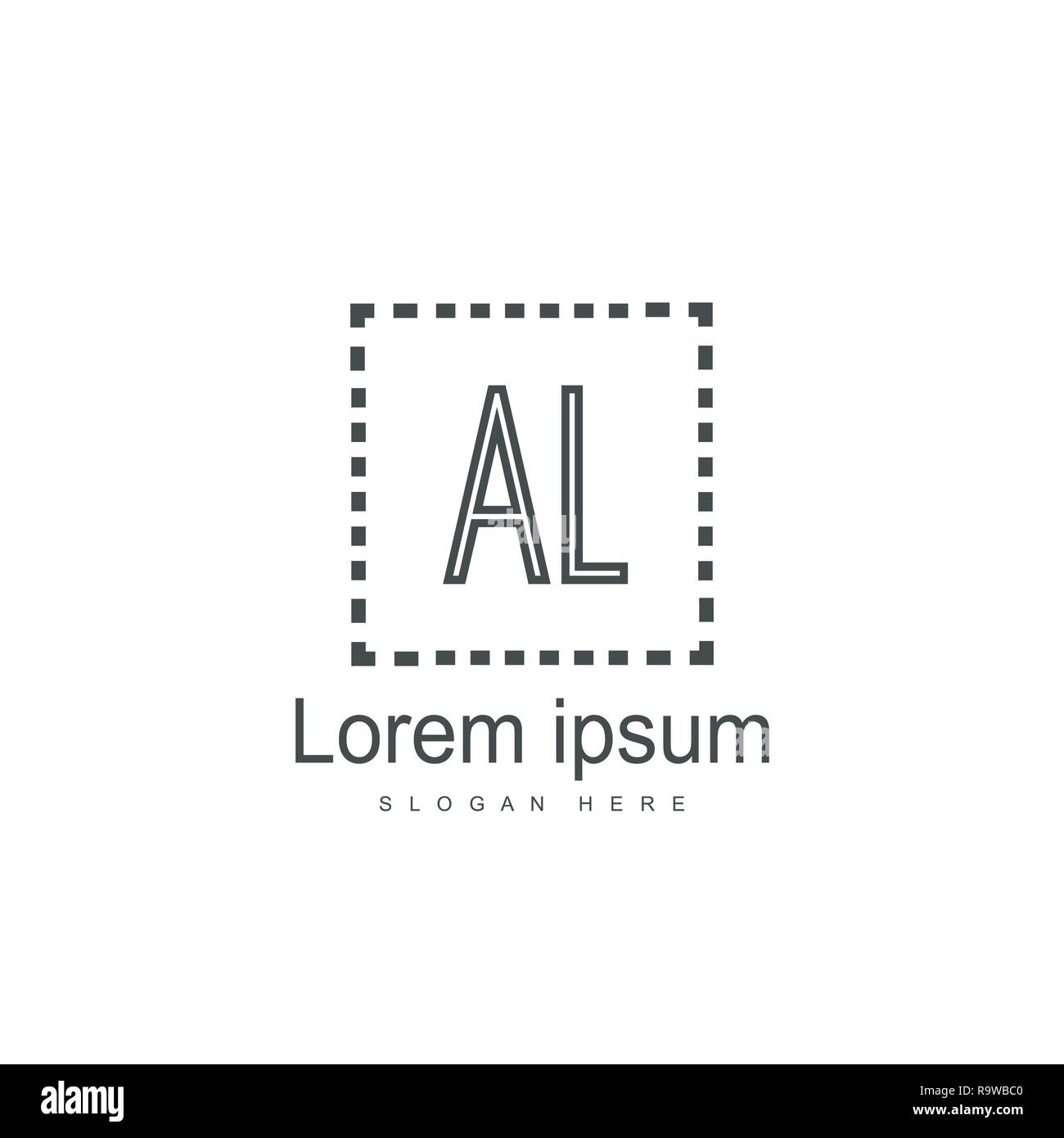 Initial Letter AL Logo Template Vector Design Stock Vector Image & Art ...