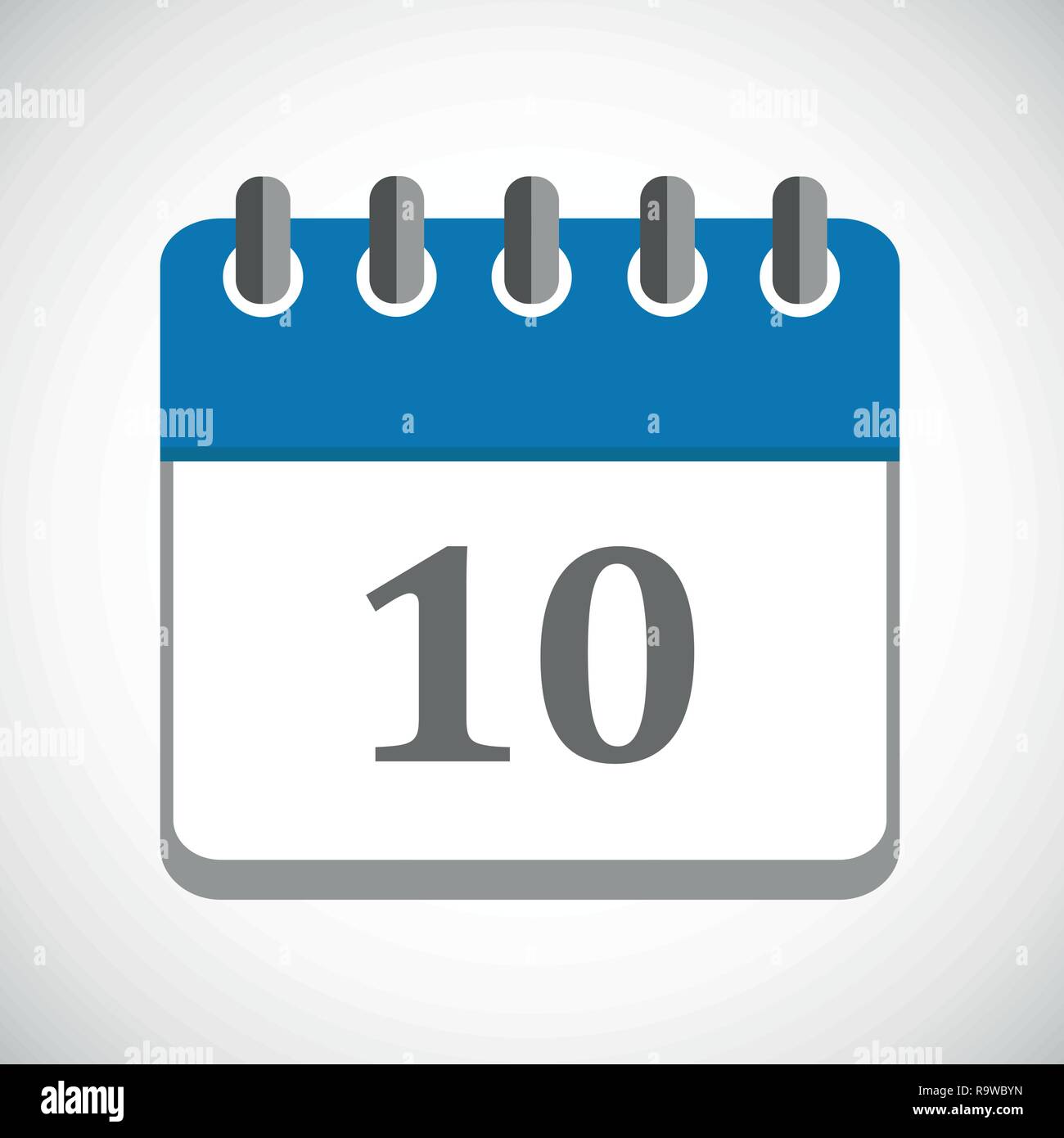vector illustration of blue calendar 10 icon EPS10 Stock Vector Image ...