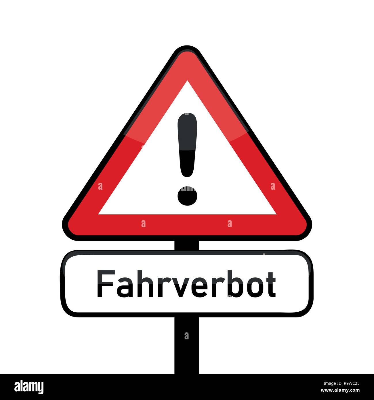 red traffic sign warning driving ban vector illustration EPS10 Stock ...