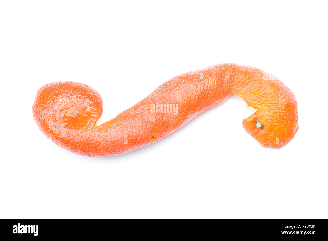 Peeled lemon rind isolated on white background Stock Photo - Alamy