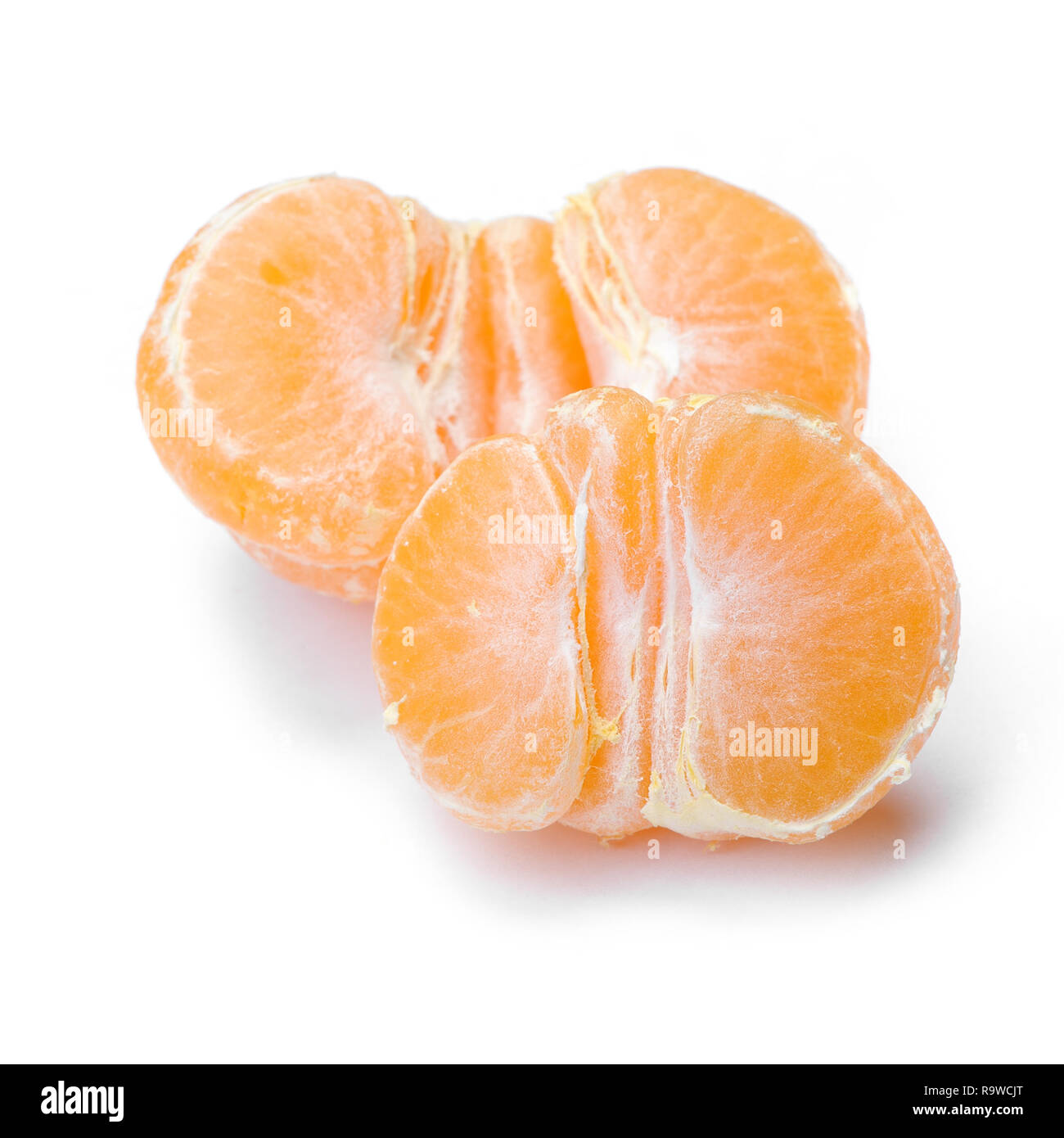 Peeled mandarin isolated on white background Stock Photo - Alamy