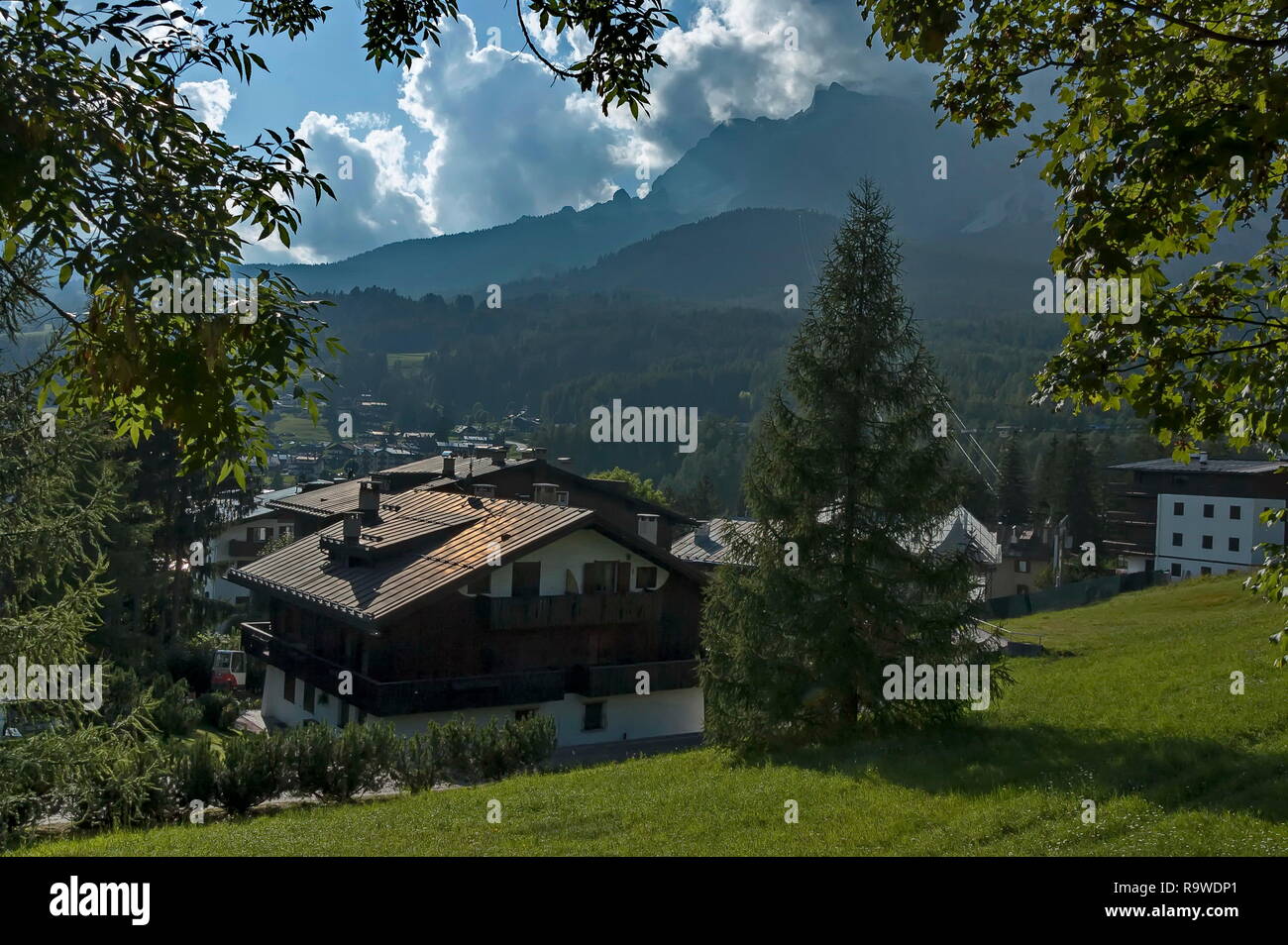 Cortina d'Ampezzo resort town in dolomitic Alps, Italy Stock Photo - Alamy