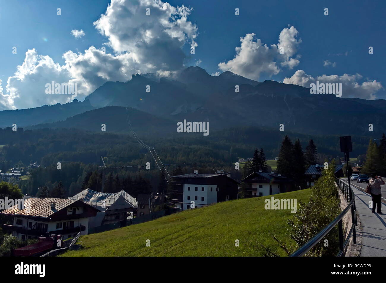 Cortina d'Ampezzo resort town in dolomitic Alps, Italy Stock Photo - Alamy