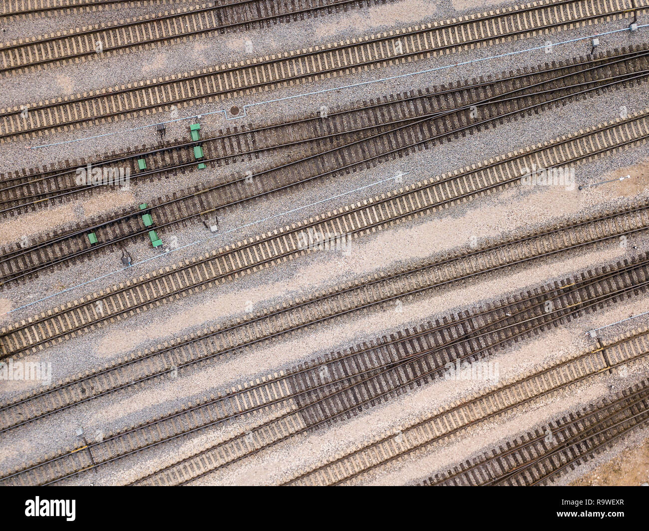 Wagons, docking station, railway Stock Photo - Alamy