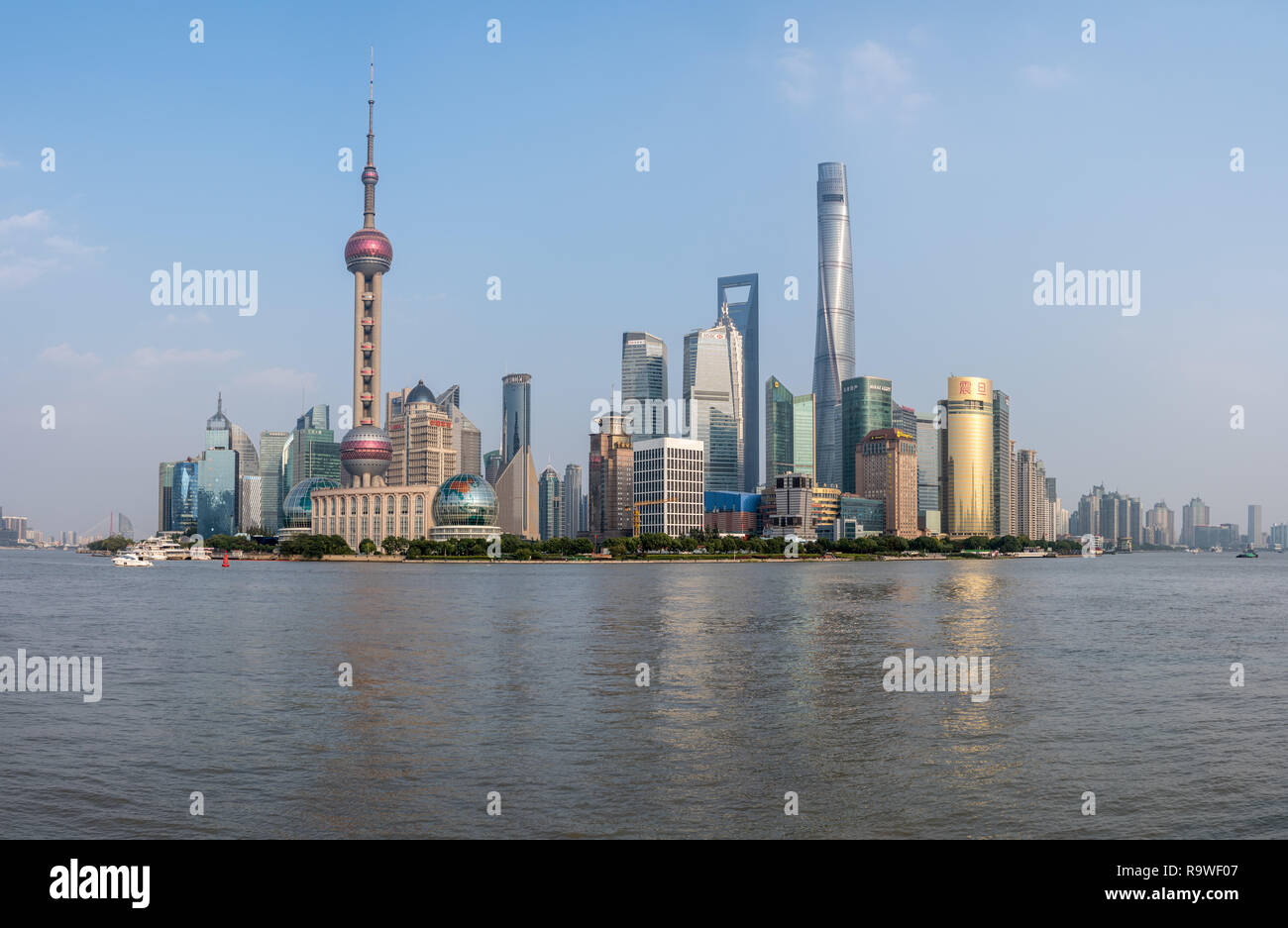 High resolution panorama of Shanghai skyline Stock Photo - Alamy