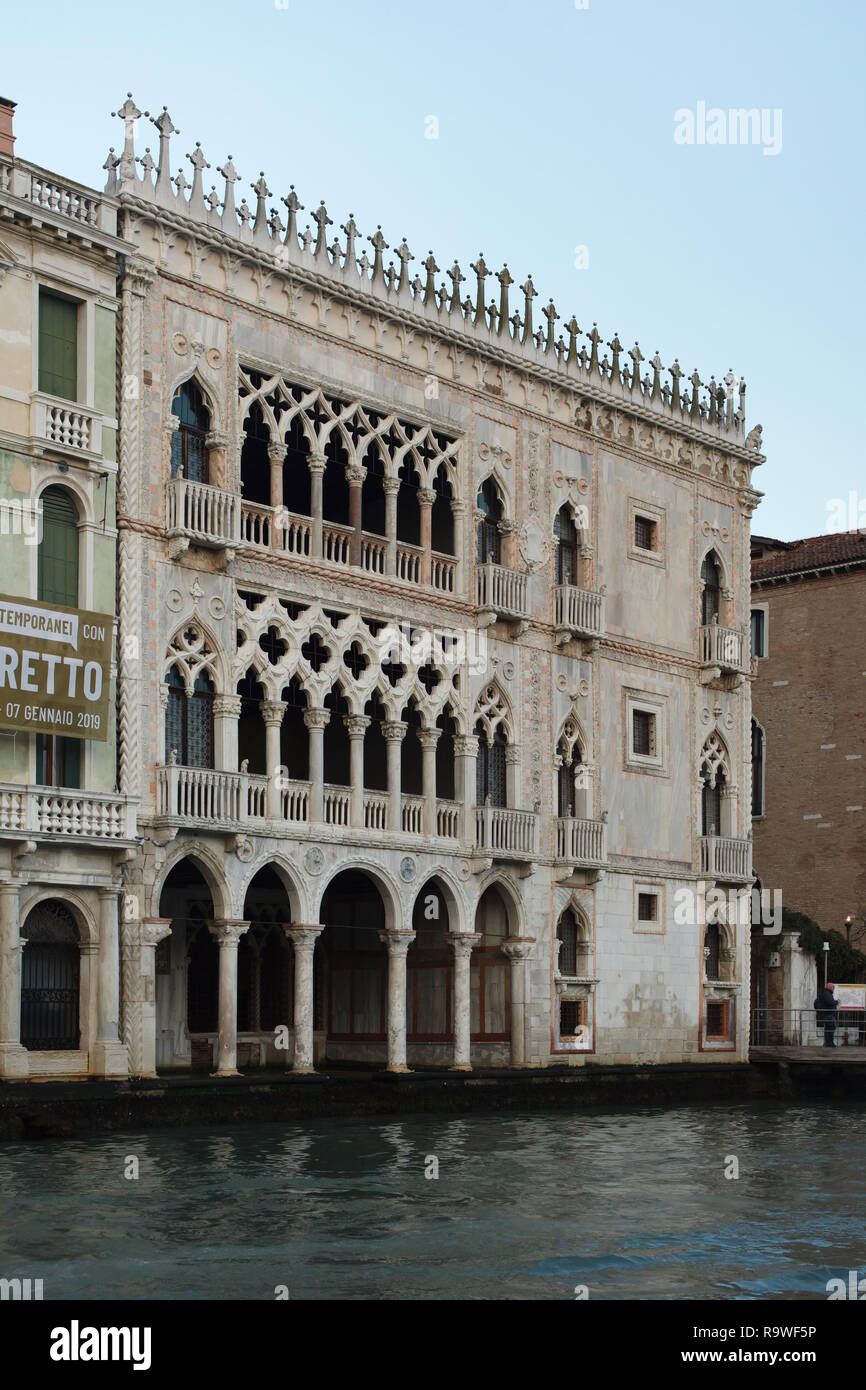 Ca' d'Oro (Palazzo Santa Sofia) on the Grand Canal (Canal Grande) in ...