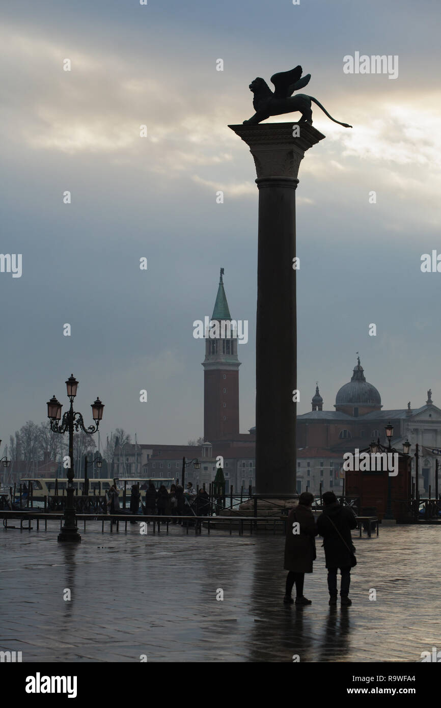 Column of Saint Mark (Colonna di San Marco) in Piazzetta di San Marco ...