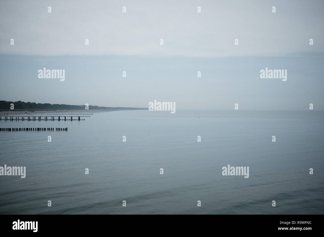 Scene from Zingst beach at a grey day, Zingst, Germany Stock Photo - Alamy