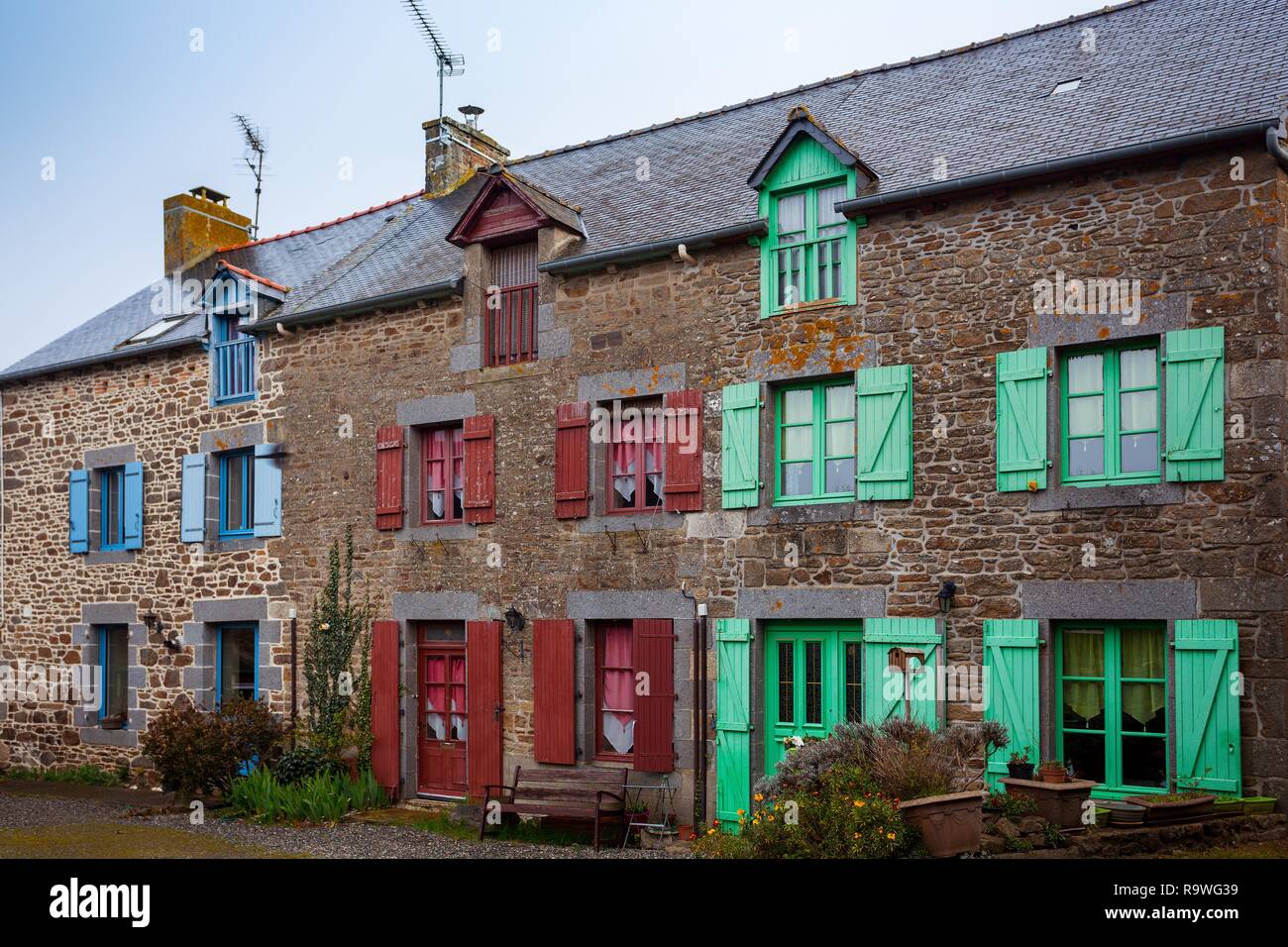 streets and facades at the most beautiful villages of france - Saint ...