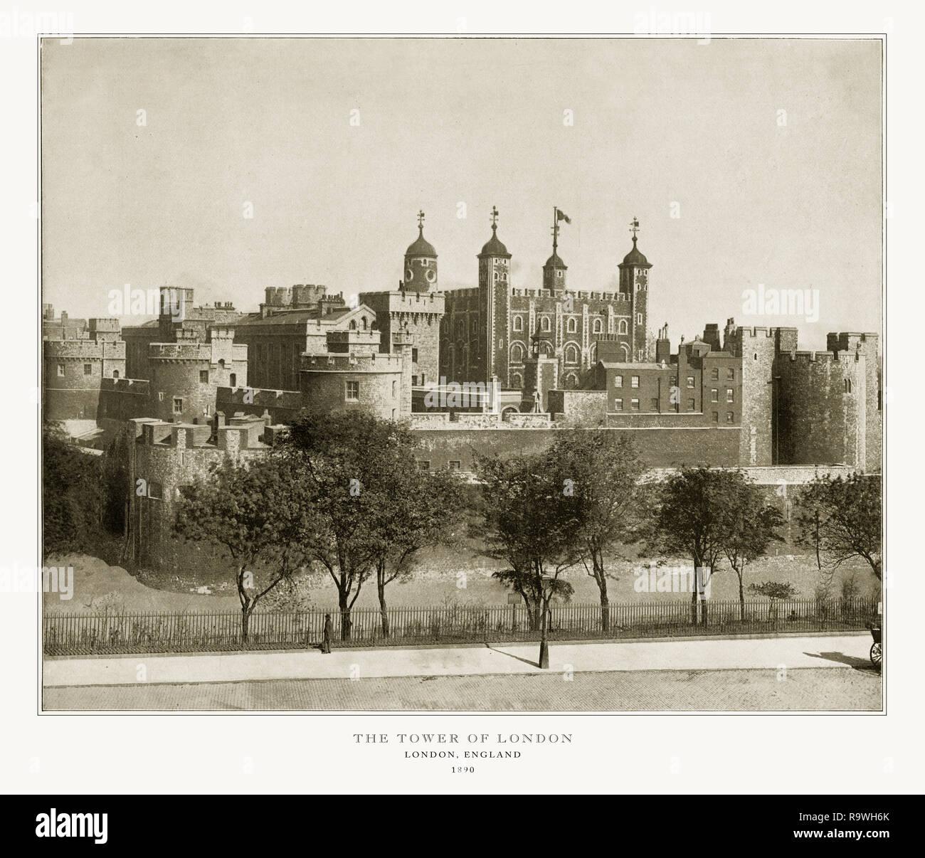 The Tower of London, Antique London Photograph, 1893 Stock Photo - Alamy