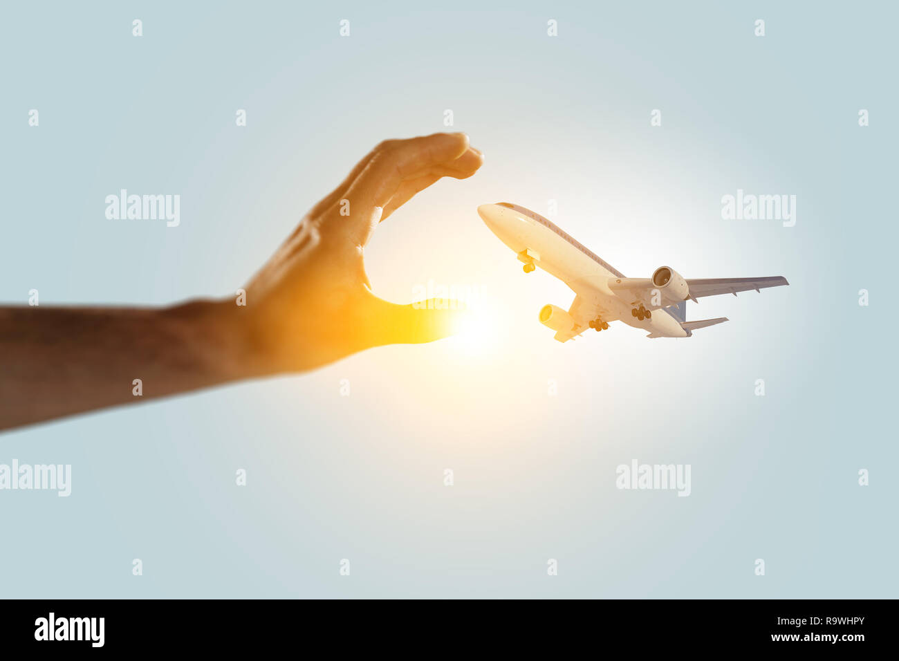 Airplane mini model Stock Photo - Alamy