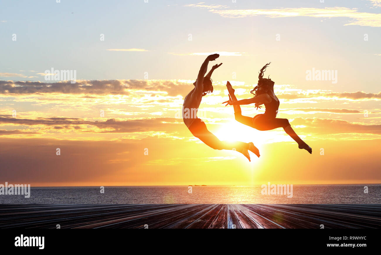 Moving to the beat. Mixed media Stock Photo - Alamy