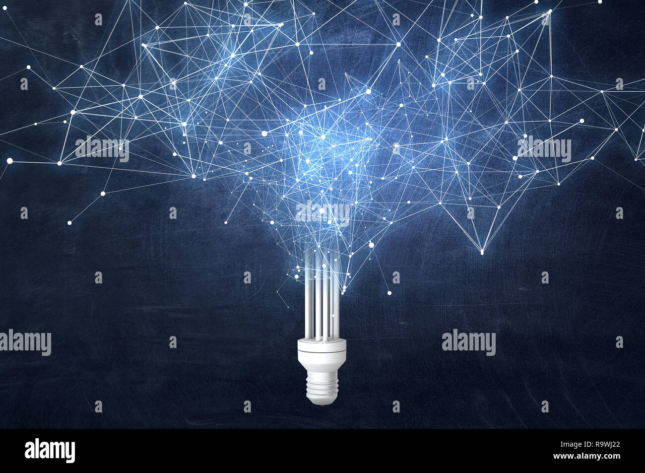 Light bulb and connection. 3d rendering Stock Photo - Alamy