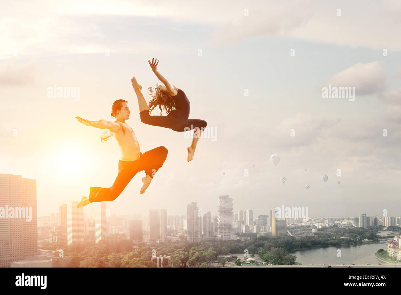 Moving to the beat. Mixed media Stock Photo - Alamy