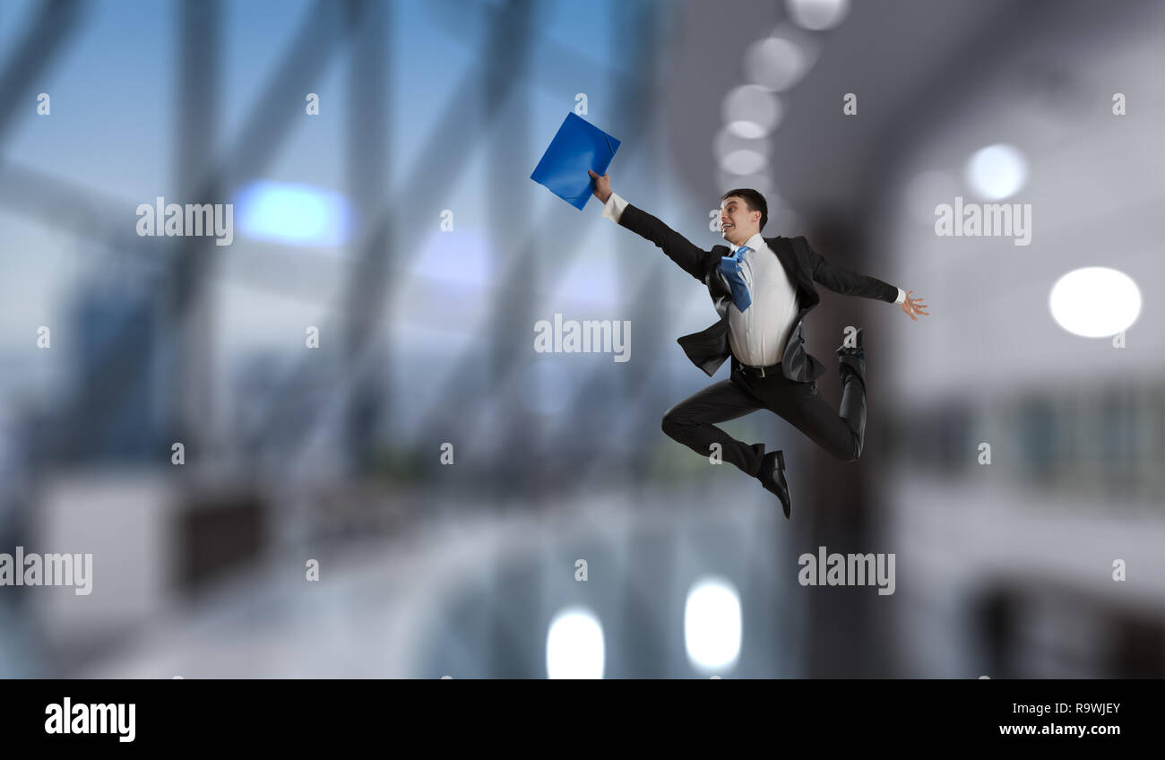 His active life position. Mixed media Stock Photo - Alamy