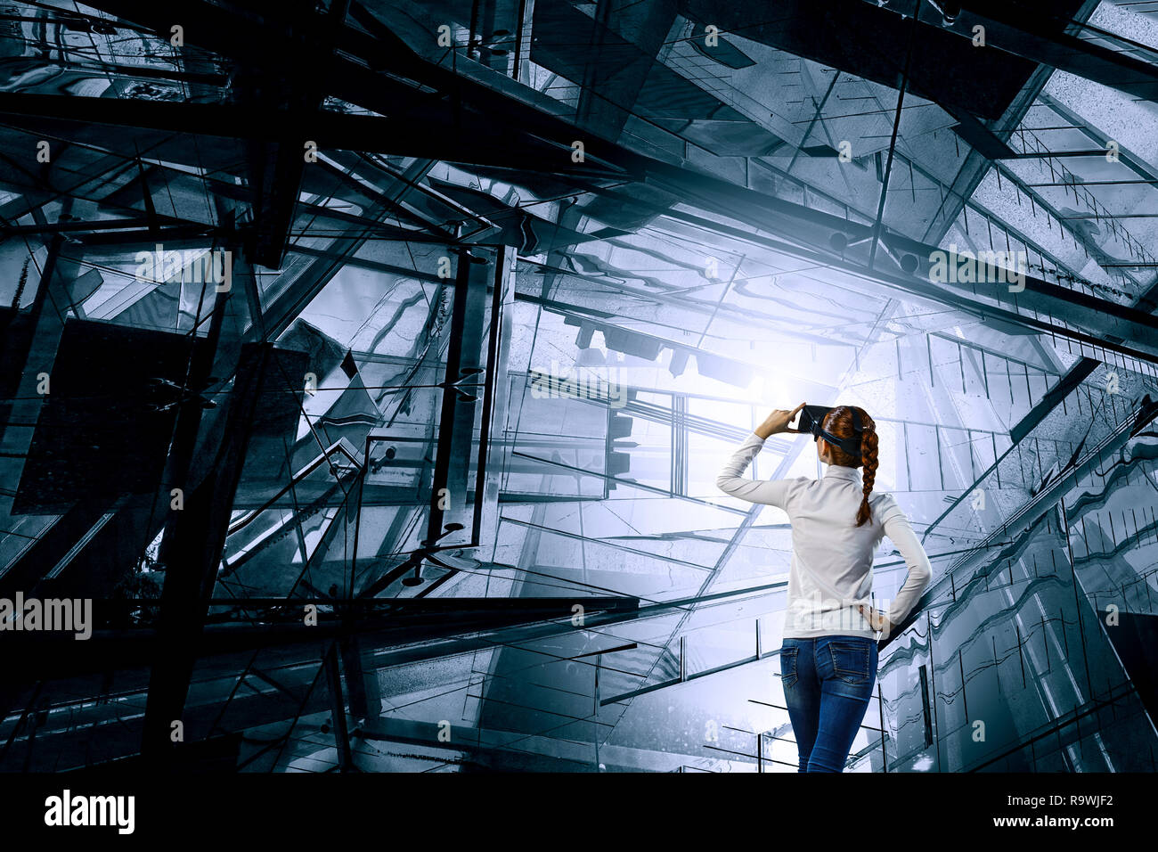 Future of virtual technology. Mixed media Stock Photo - Alamy