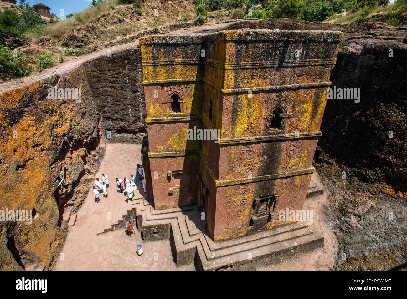 The rock-cut church of Saint George in Lalibela, Ethiopia Stock Photo ...